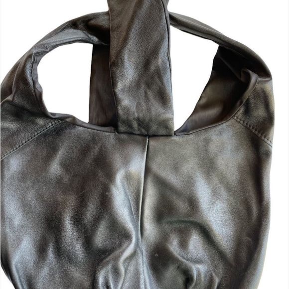 Bags | Peruzzi Black Tie Closure Purse | Poshmark